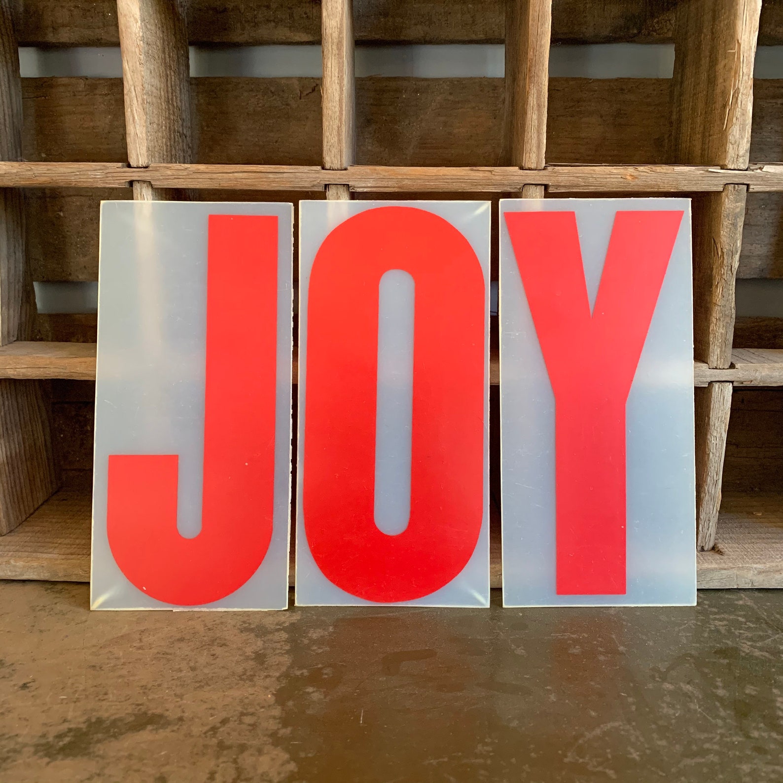 6 1/4 Red Vintage Plastic Sign Letters & Numbers for | Etsy