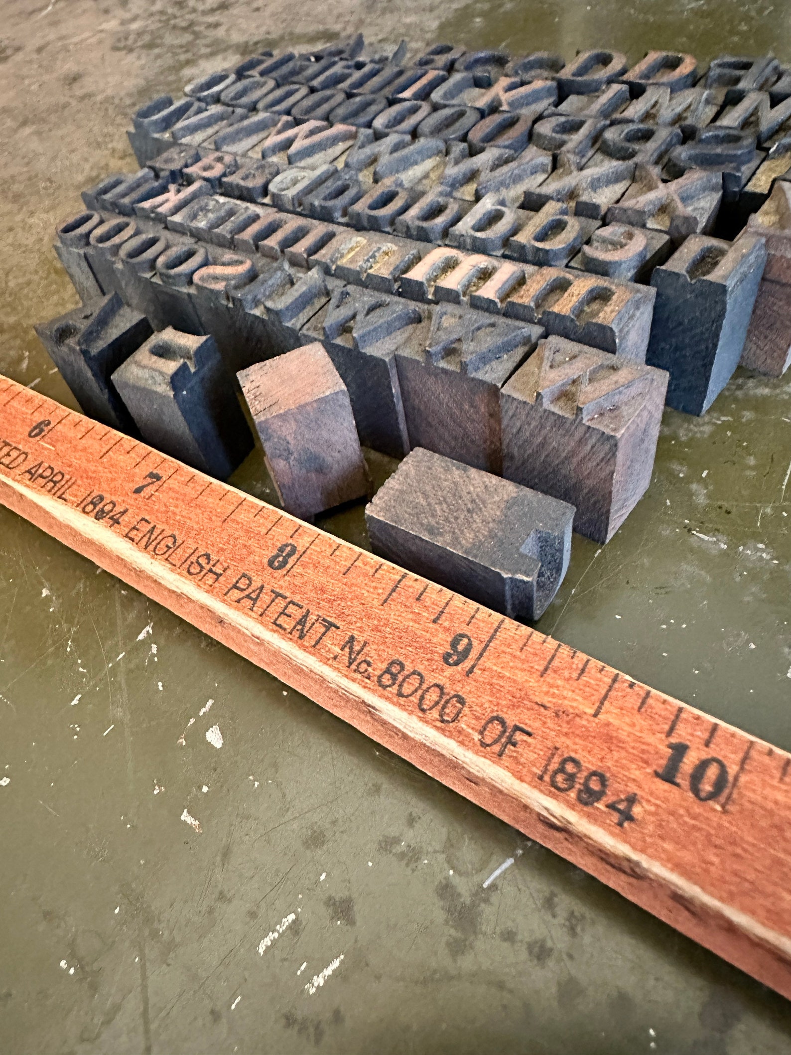 Tiny 1/2 Inch Vintage Letterpress Letters, Small Uppercase & Lowercase ...