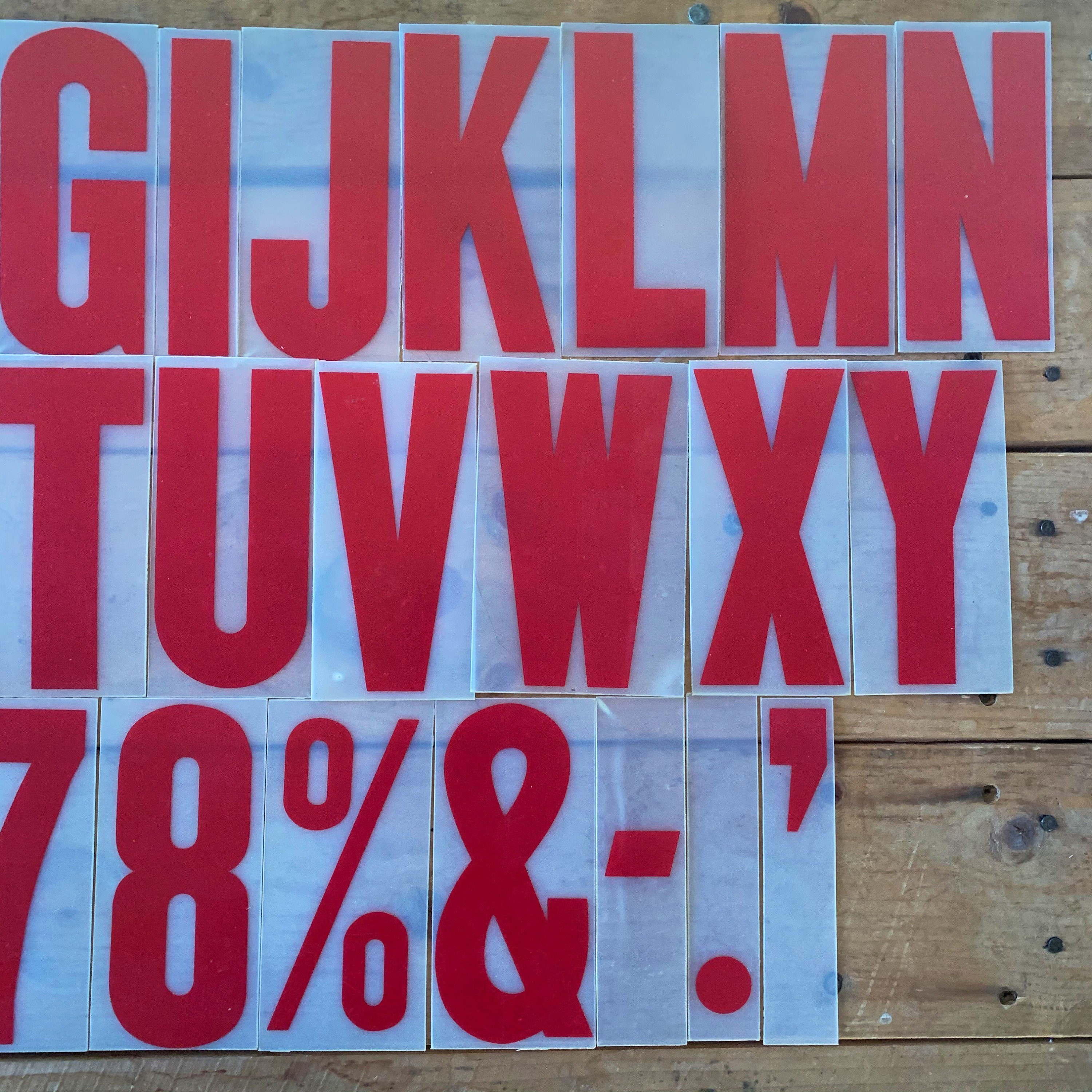 6 1/4 Red Vintage Plastic Sign Letters & Numbers For | Etsy