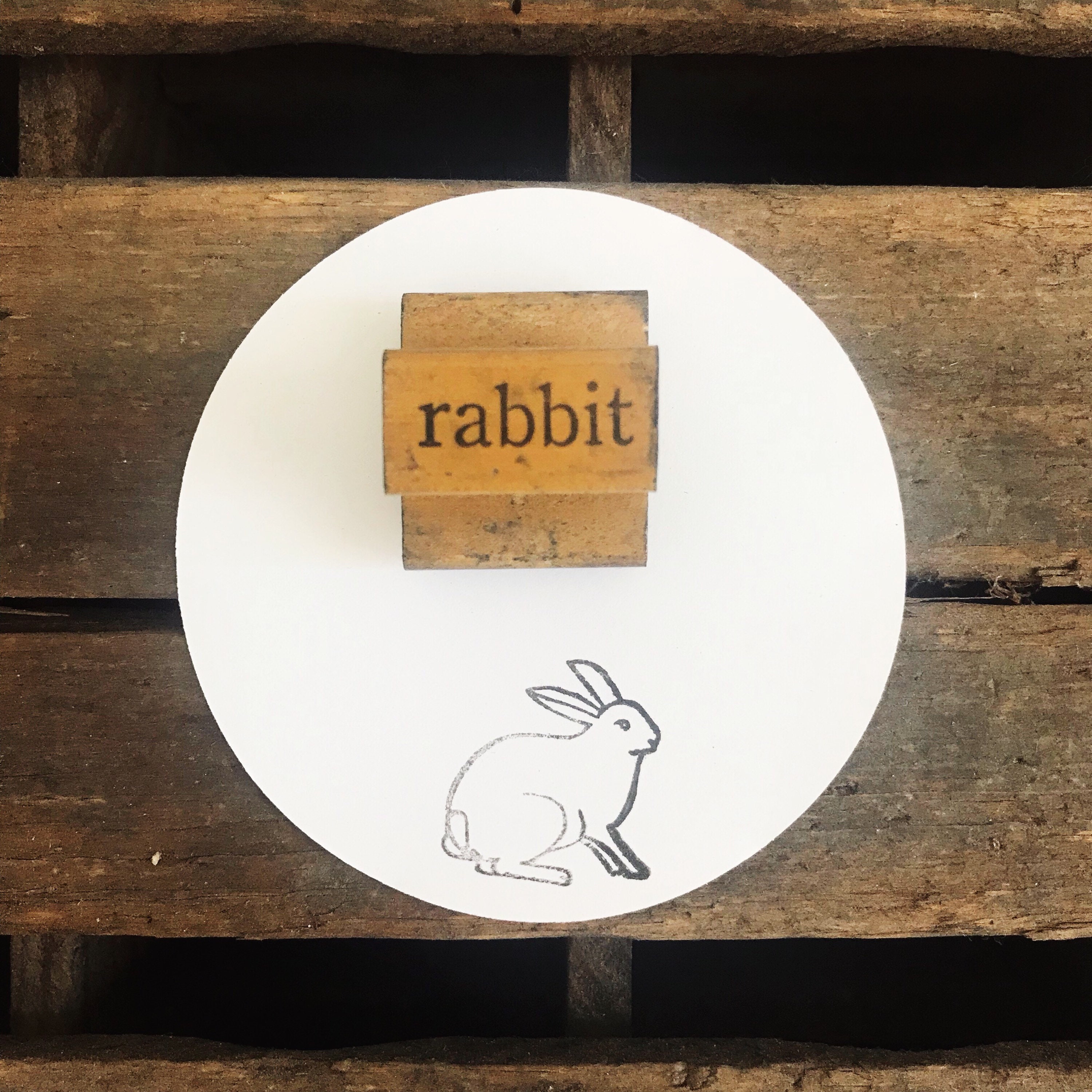 Vintage Wooden Rabbit Stamp Bunny Stamp Easter Stamp Easter - Etsy ...