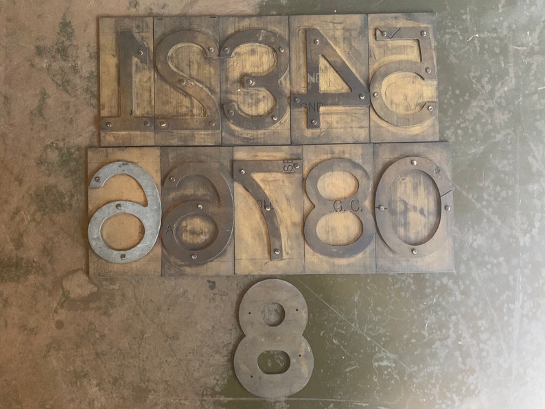 4 1/2 Vintage Brass Numbers Unique Wedding Table Numbers - Etsy