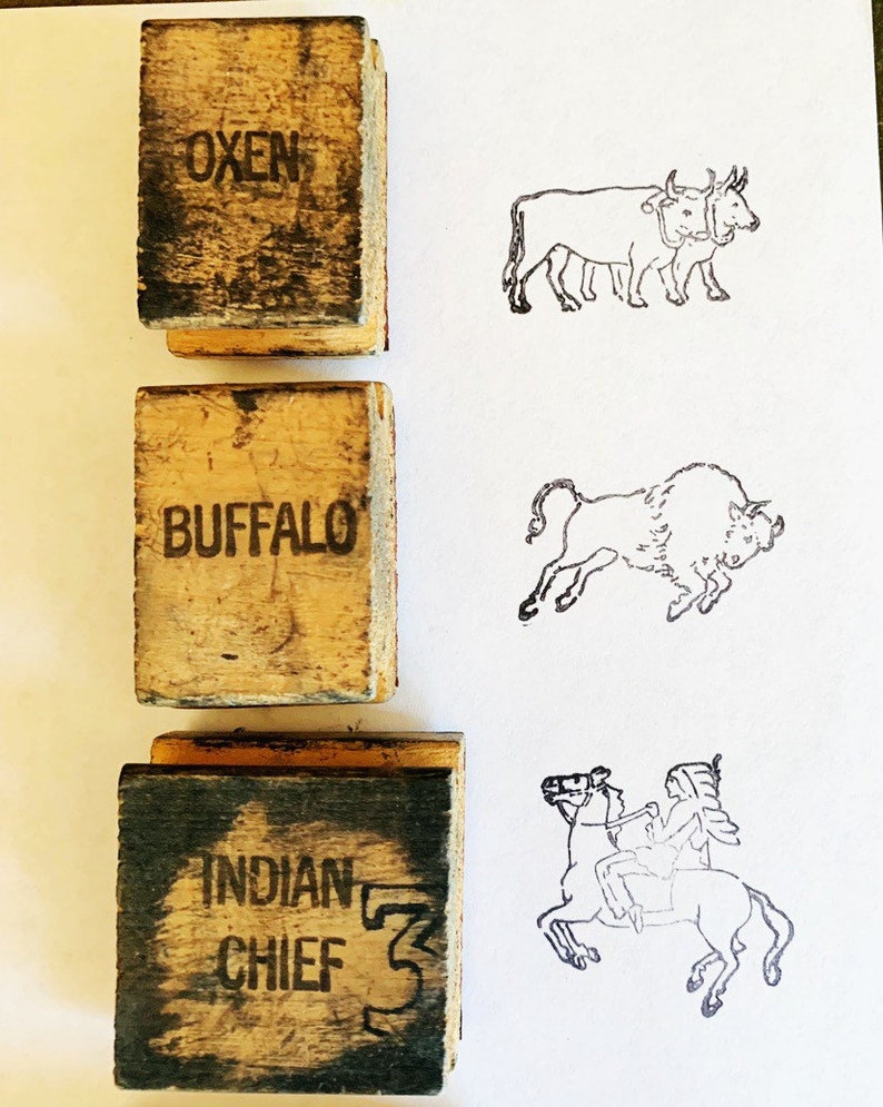 Vintage Rubber Cowboy Stamps Cowboys And Indians DIY Cowboy | Etsy