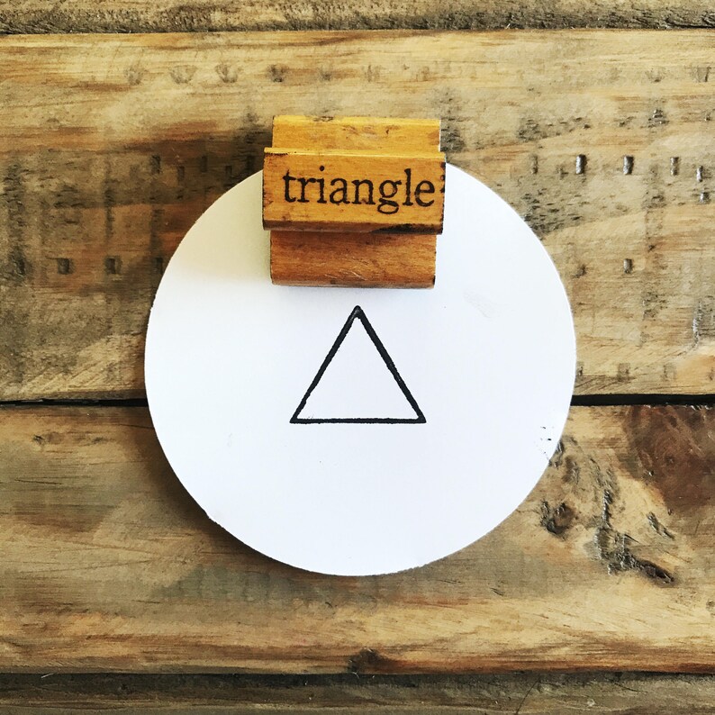Vintage Triangle Stamp Shapes Rubber Stamps for Planners & - Etsy