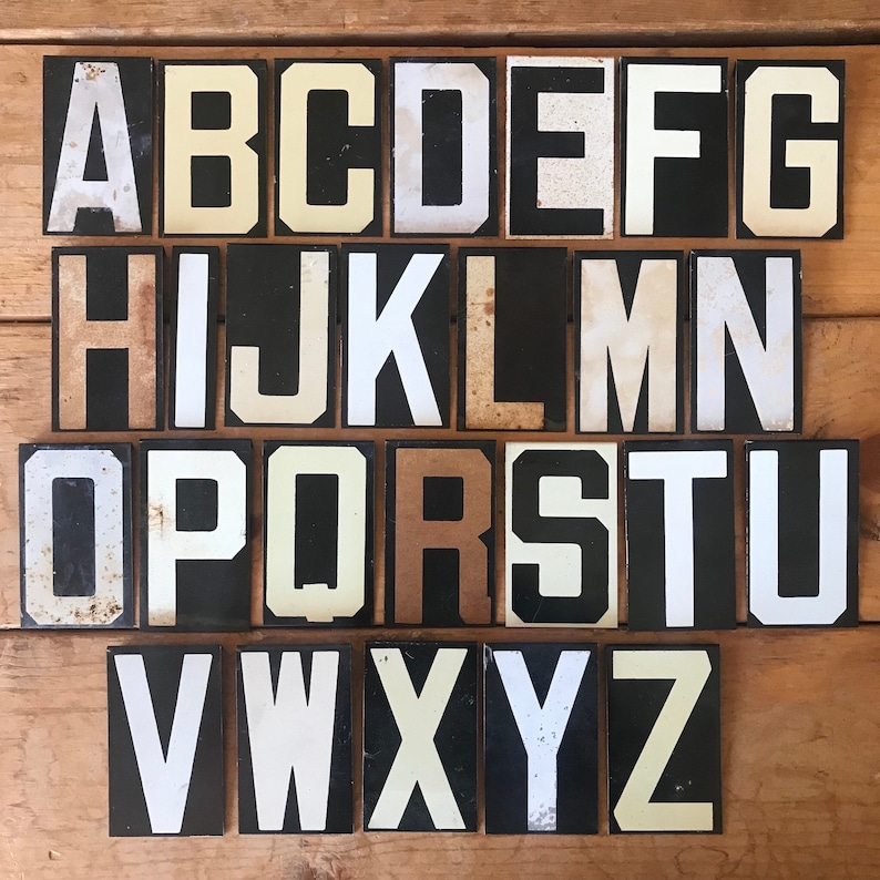 3 1/4 Vintage Industrial Letters Unitype Metal Sign Letters - Etsy ...