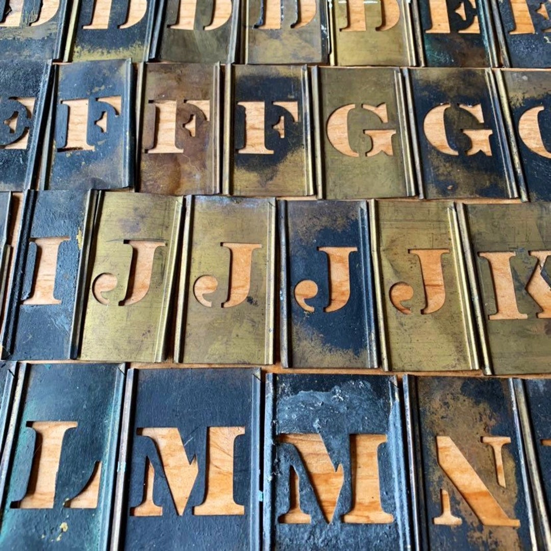 Vintage Brass Stencils for Rustic Industrial Farmhouse Decor, Sign ...