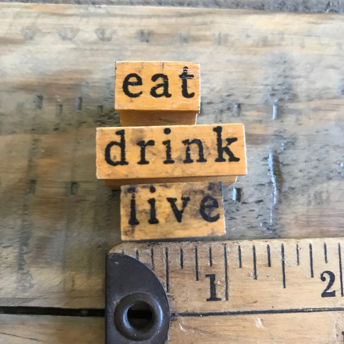 Set of 10 Random Vintage Word Stamps for Bullet Journals | Etsy