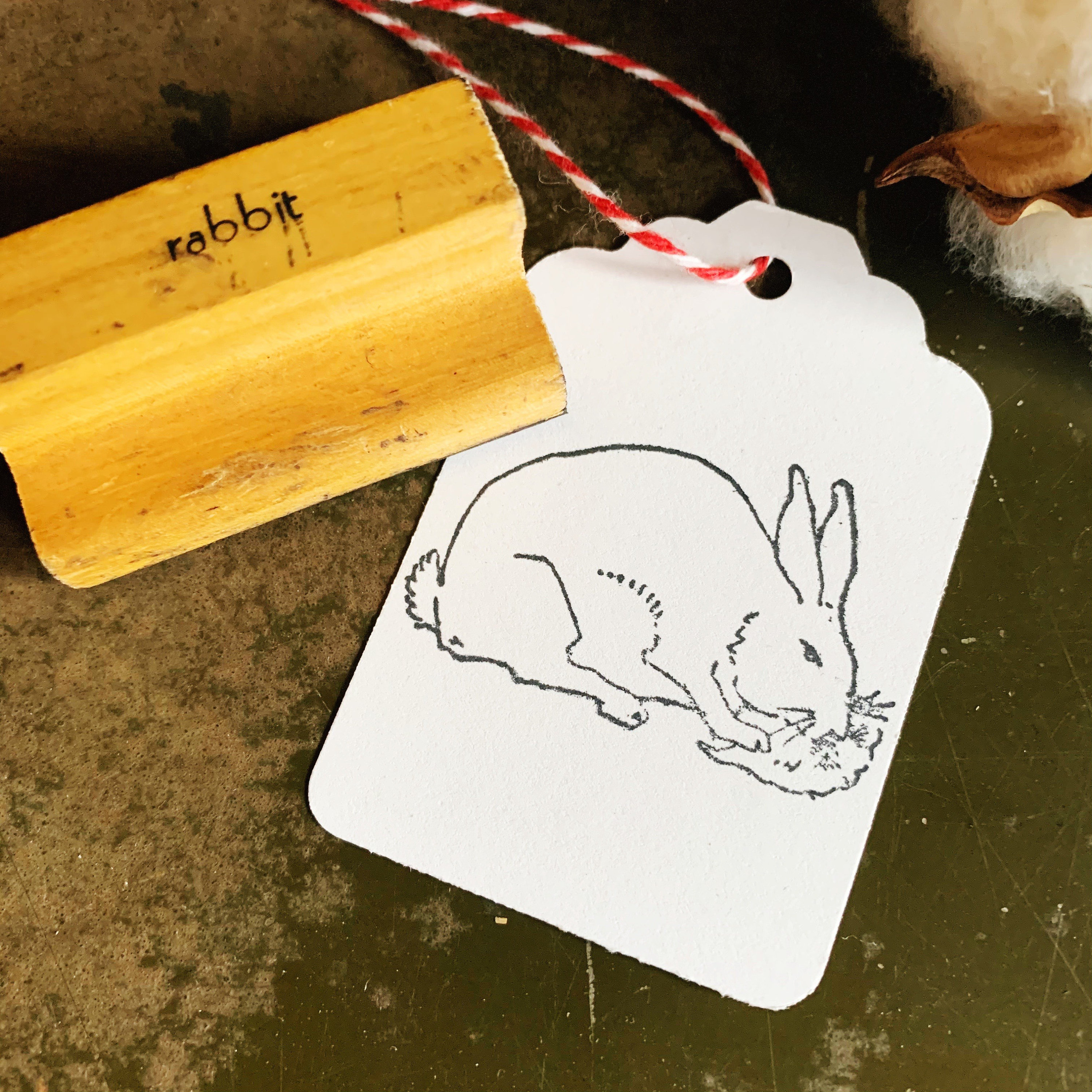 Vintage Rabbit Stamp Made Of Wood & Rubber Stamps For Bullet | Etsy