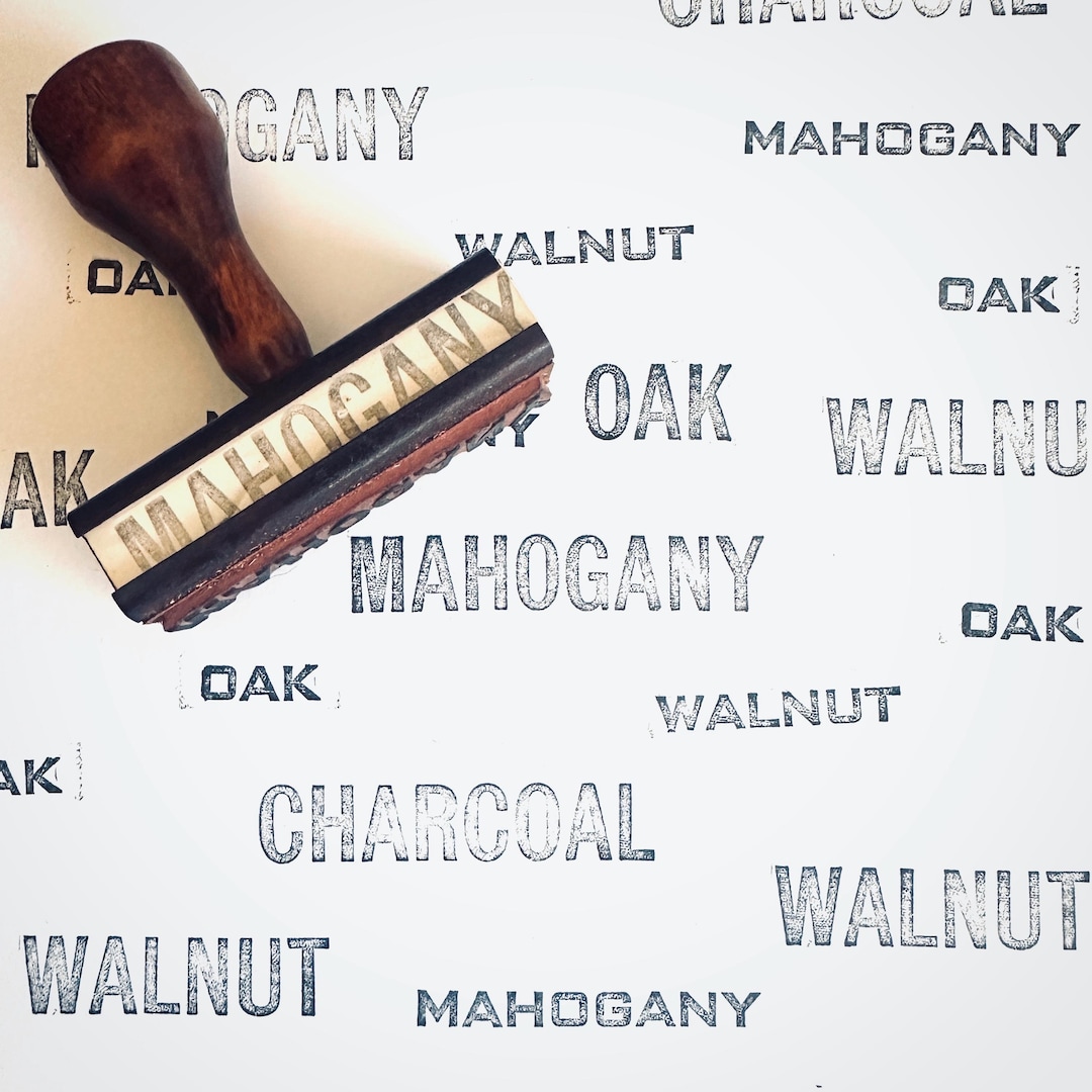 Vintage Wood Types Word Stamps, Wood Handled Stampers for Creative ...