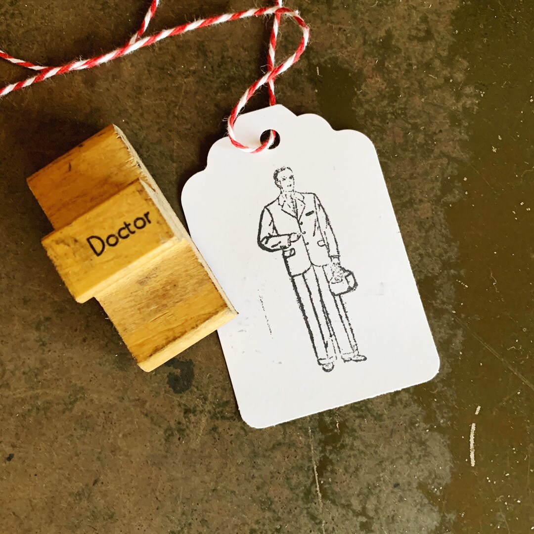 Vintage Doctor Stamp, Appreciation Gift for Doctor, Frontline Worker ...