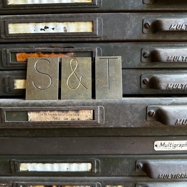 Vintage Brass Engraving Letters and Numbers, 2 1/4 Inch Brass Sign ...