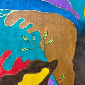 Invisible Connections Intuitive Art Framed Acrylic Painting on Canvas ...