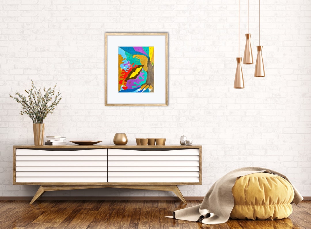 Invisible Connections Intuitive Art Framed Acrylic Painting on Canvas ...