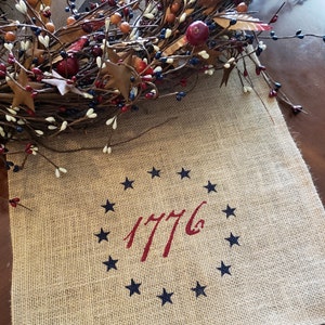 Betsy Ross Table Runner Patriotic Runner 1776 Decor Fourth of July ...
