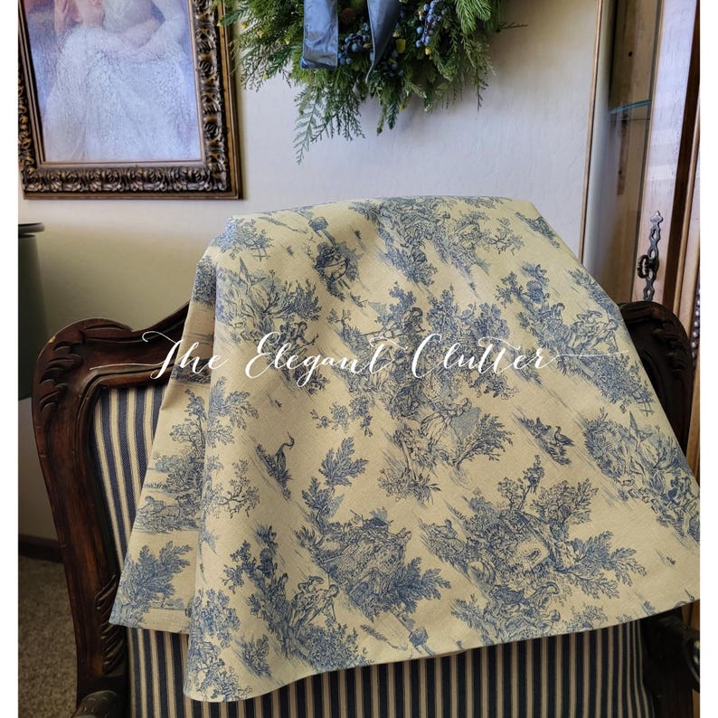 Blue Toile Christmas Tree Skirt: French Country Style - Etsy