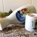 Vintage Chinese Illustrated Sake Pitcher Small Cup White - Etsy
