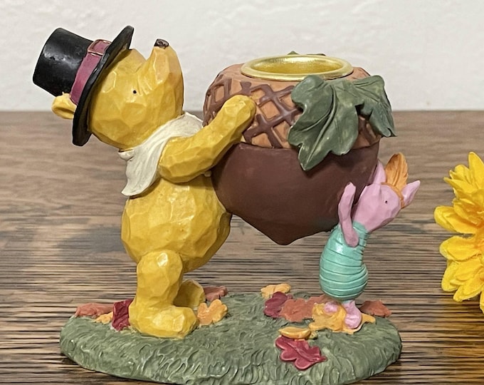 Vintage Winnie the Pooh & Piglet Acorn Candleholder, Midwest of Cannon ...
