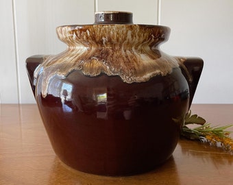 Brown Drip Bean Pot | Etsy