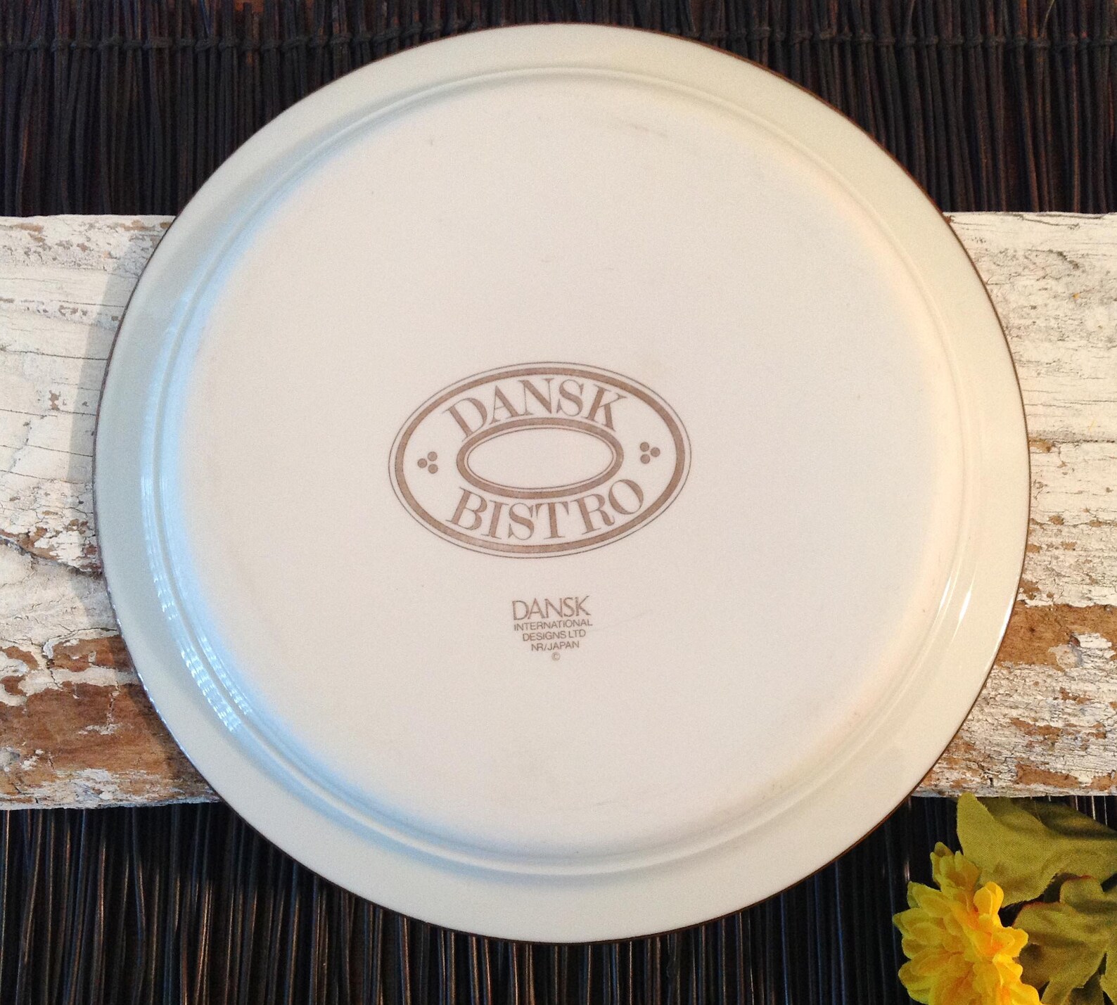 Dansk Bistro Fredriksborg Luncheon Salad Plate White Brown - Etsy.de