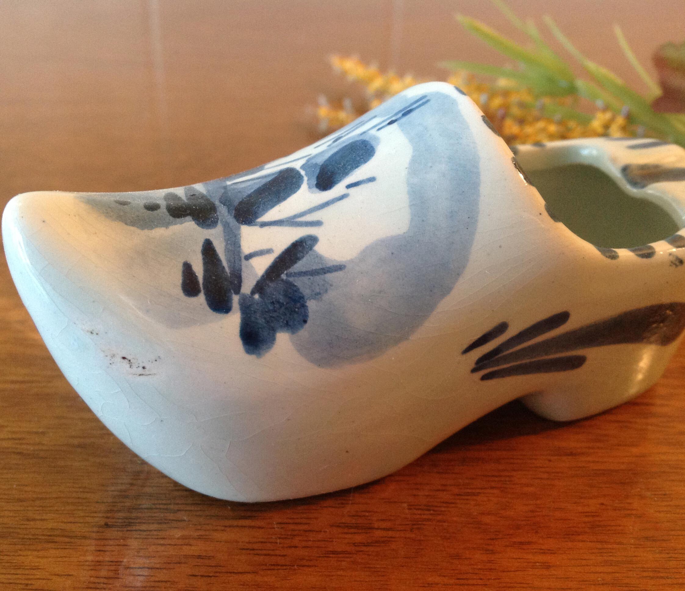 Delft Holland Tiny Ceramic Ashtray Planter Pot Hand Painted Sailing ...