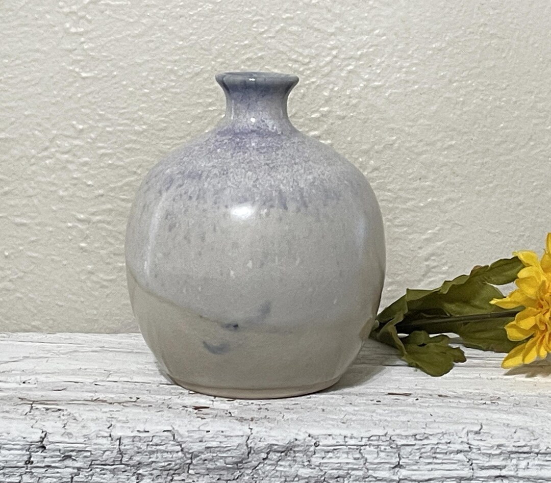 Vintage Studio Pottery Weed Pot, Pale Lavender, Cream, Grainy Soft ...