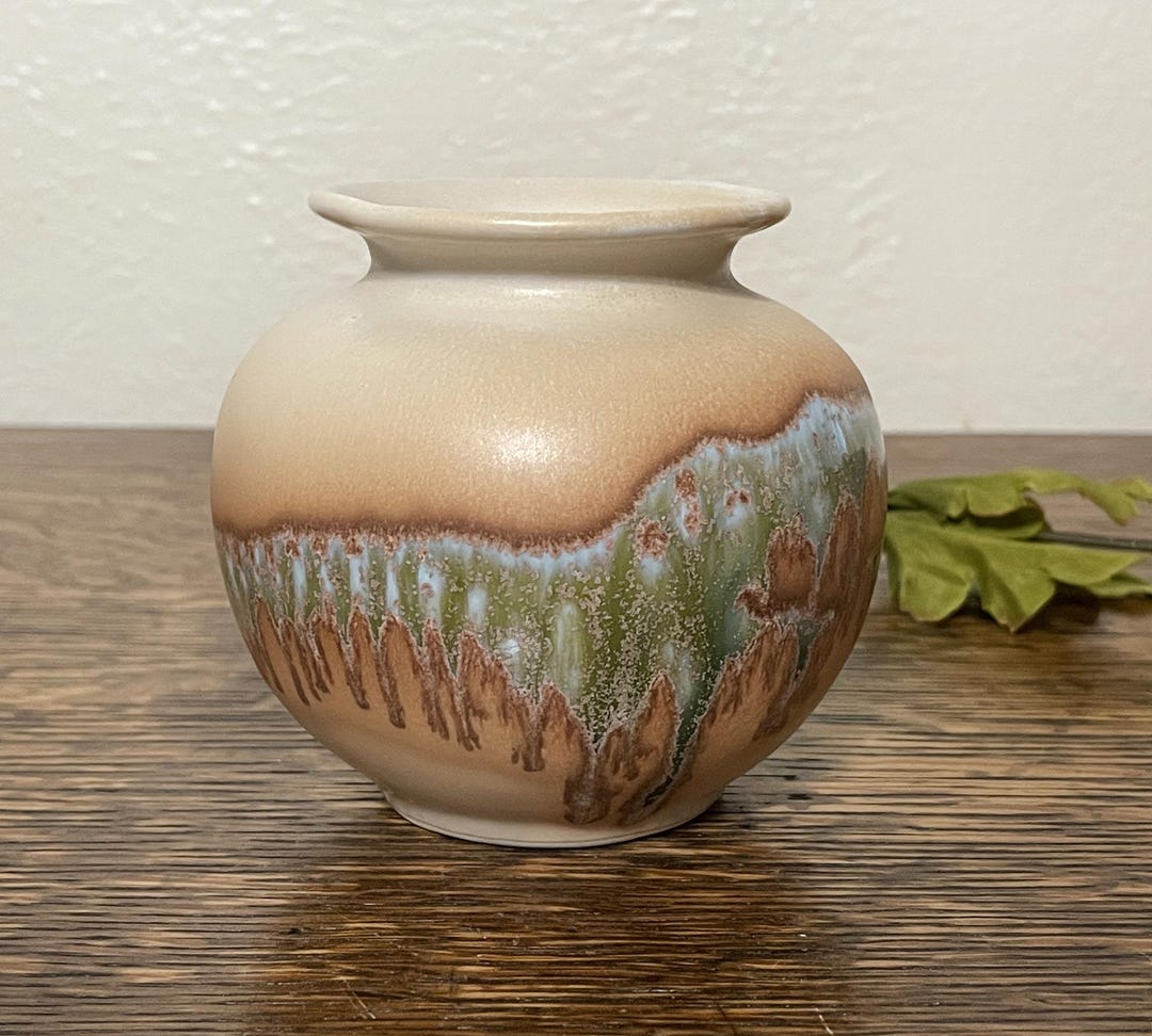 Vintage Small Pottery Vase, Urn Shape, Little Decorative Planter Pot ...