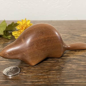 Vintage Mid Century Alan Middleton Hand Carved Wooden Beaver, Teak ...