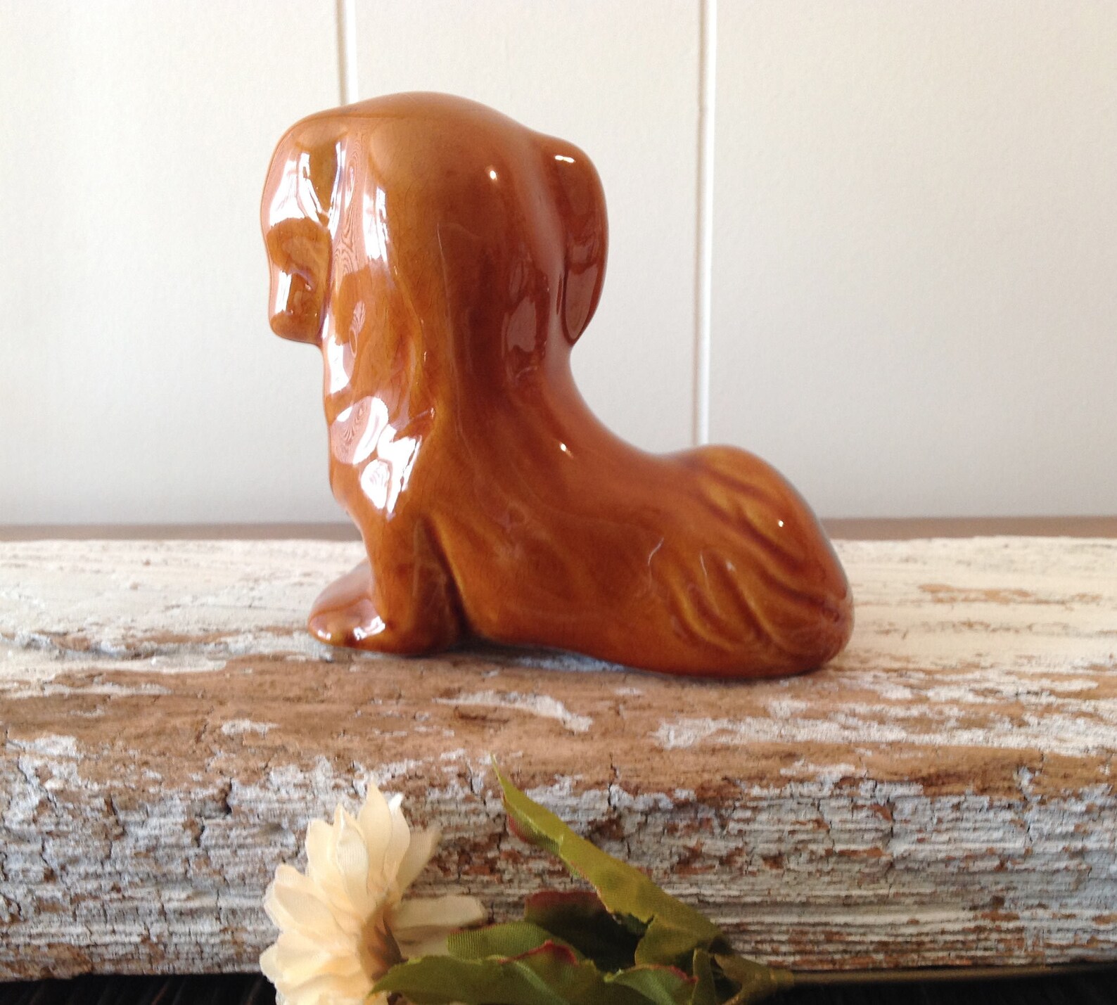 Vintage Eastgate Pottery Pekingese Dog Figurine, Collectible, Caramel ...