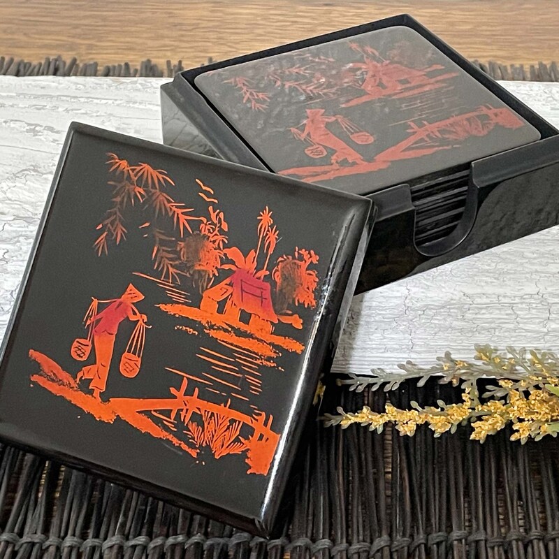 Lacquer Coasters - Etsy