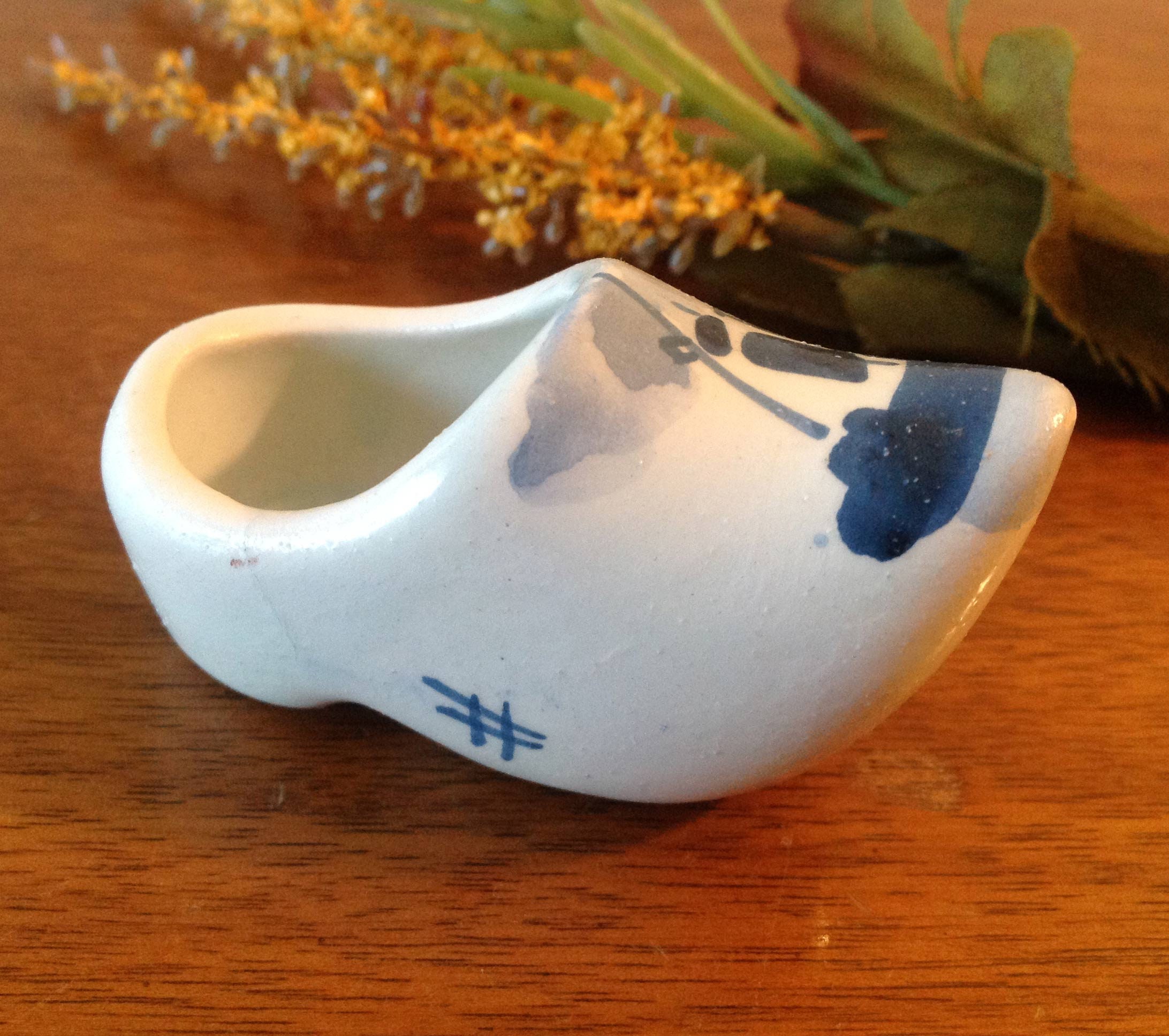 Delft Holland Tiny Ceramic Ashtray Planter Pot Hand Painted Sailing ...