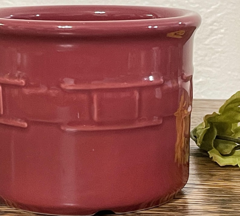1 Vintage Longaberger Traditions Woven Red Small Crock (no Lid ...