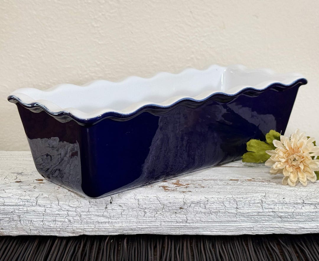 Vintage Emile Henry France Long Narrow Loaf Pan, Casserole Baking Dish ...