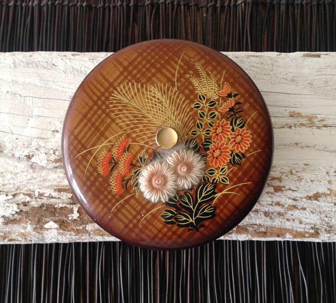 Vintage Covered Laquer Ware Rice Bowl, Otagiri Japan Decorated Bowl ...