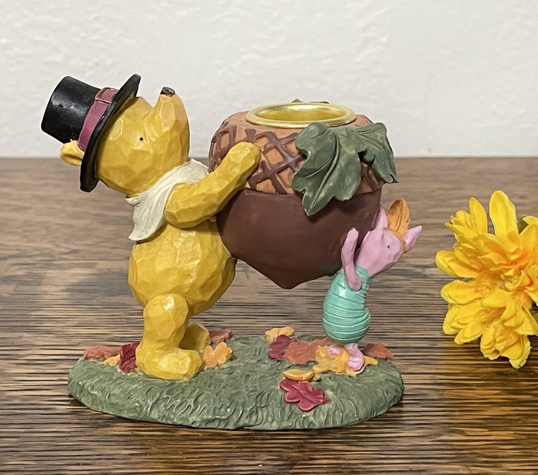Vintage Winnie the Pooh & Piglet Acorn Candleholder, Midwest of Cannon ...