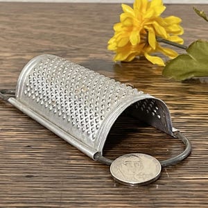 Vintage Primitive Nutmeg Grater, Small Curved Metal Spice Grinder ...