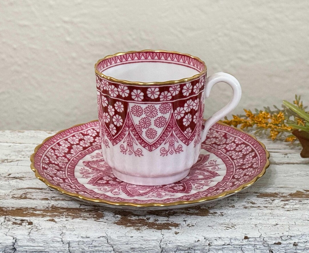 Vintage Spode Copeland Primrose Demitasse Set, Little Cup & Saucer ...