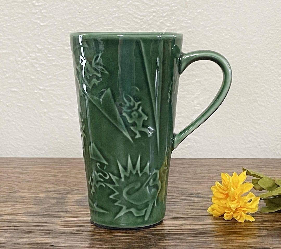 Vintage Starbucks Tall Green Embossed Mermaid, Siren, Shipwreck Fire ...