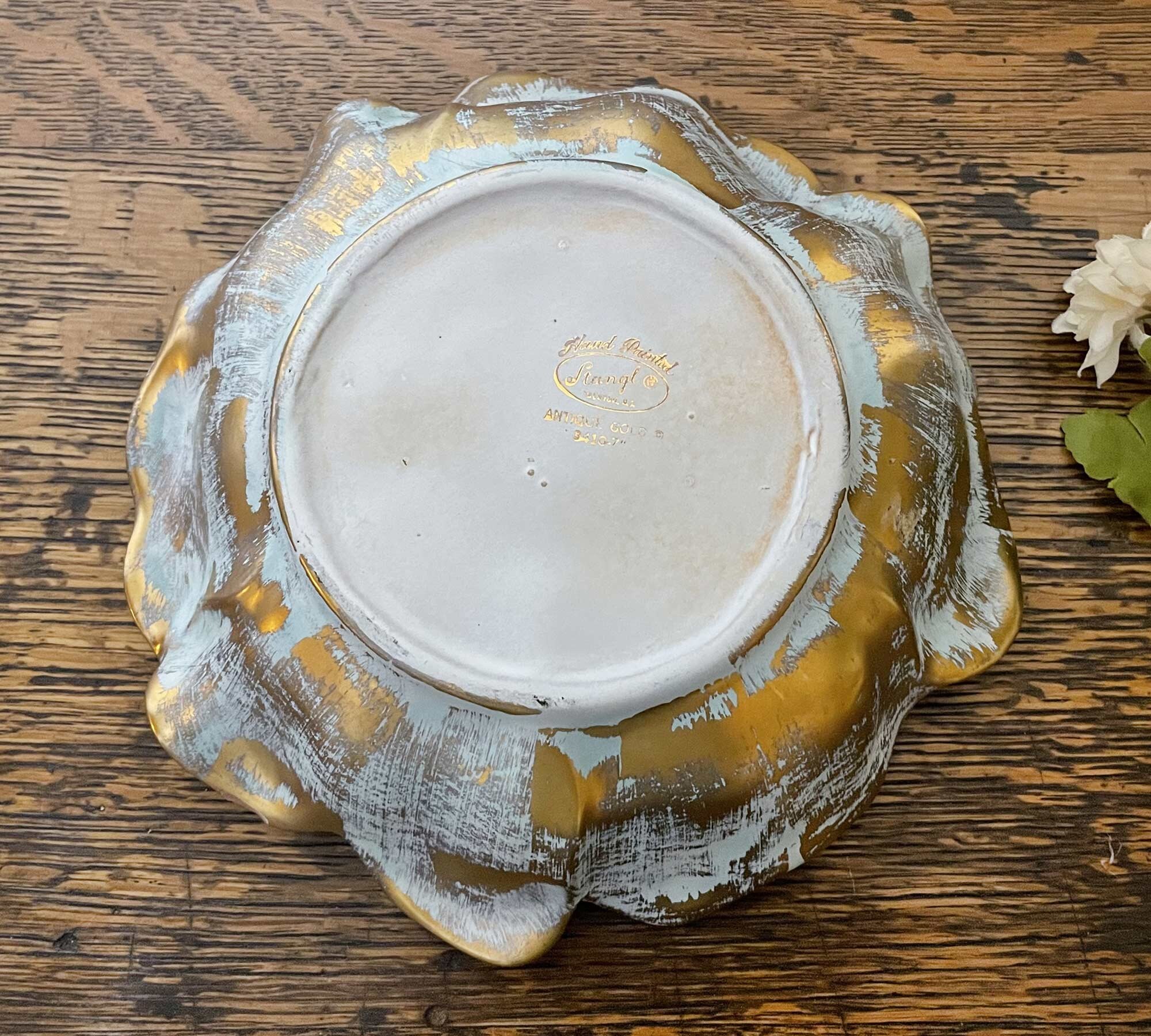 Vintage Stangl Pottery Antique Gold Poppy Bowl, Ruffled Edge, Mint ...