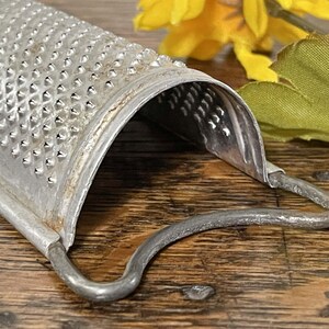 Vintage Primitive Nutmeg Grater, Small Curved Metal Spice Grinder ...