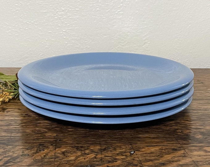 SET of 4 Baker Hart Stuart Cornflower Blue Dinner Plates, Solid Color ...