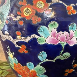 Vintage Japanese Pottery Large Ginger Jar, Urn Shaped Vase, Hand ...