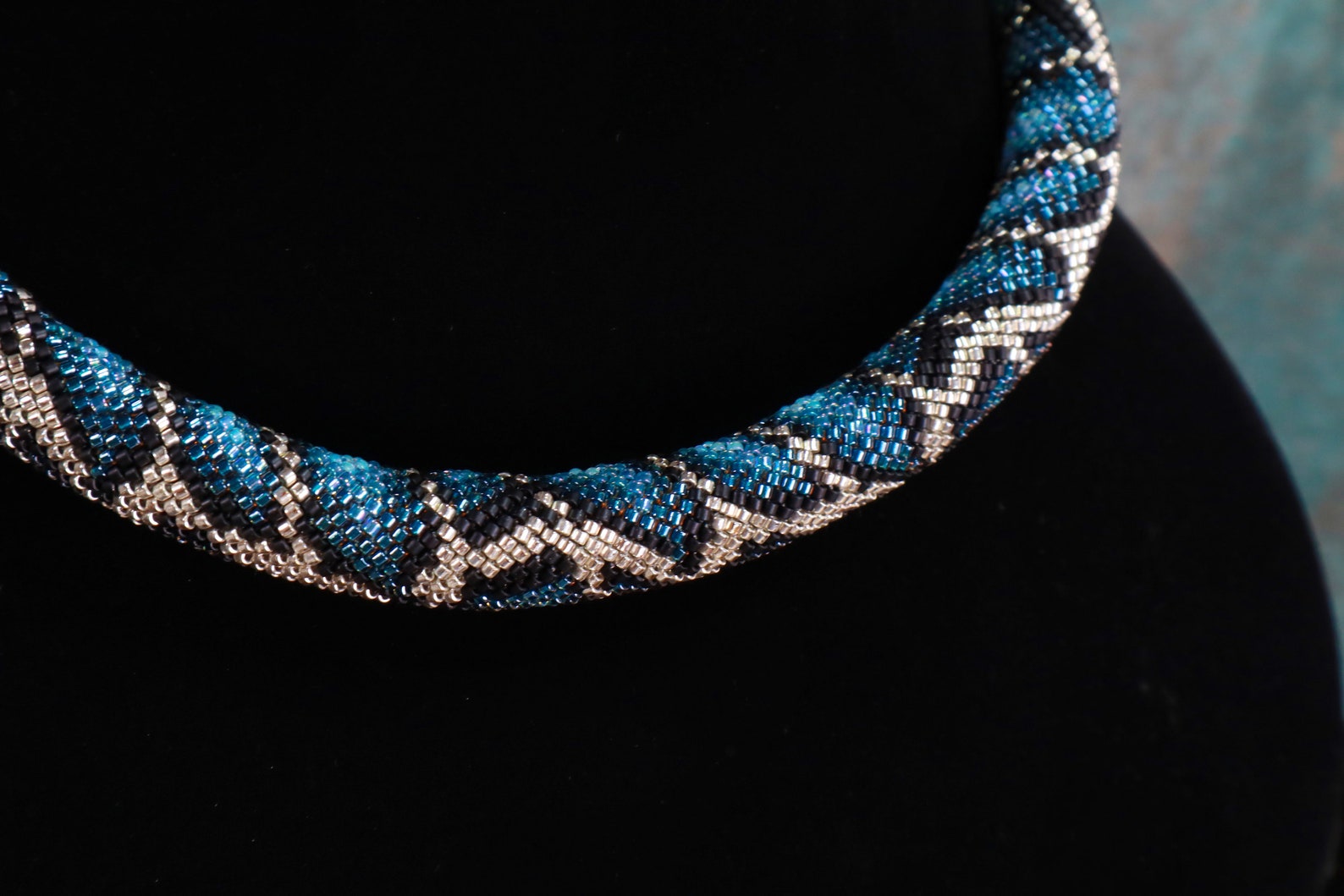 Bead Crochet PDF Pattern Blue Snake PDF Pattern for Bead Necklace Bead ...