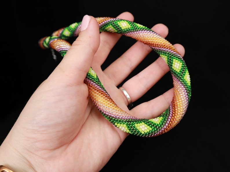 Bead Crochet PDF Pattern PDF Pattern for Bead Necklace Bead Crochet ...