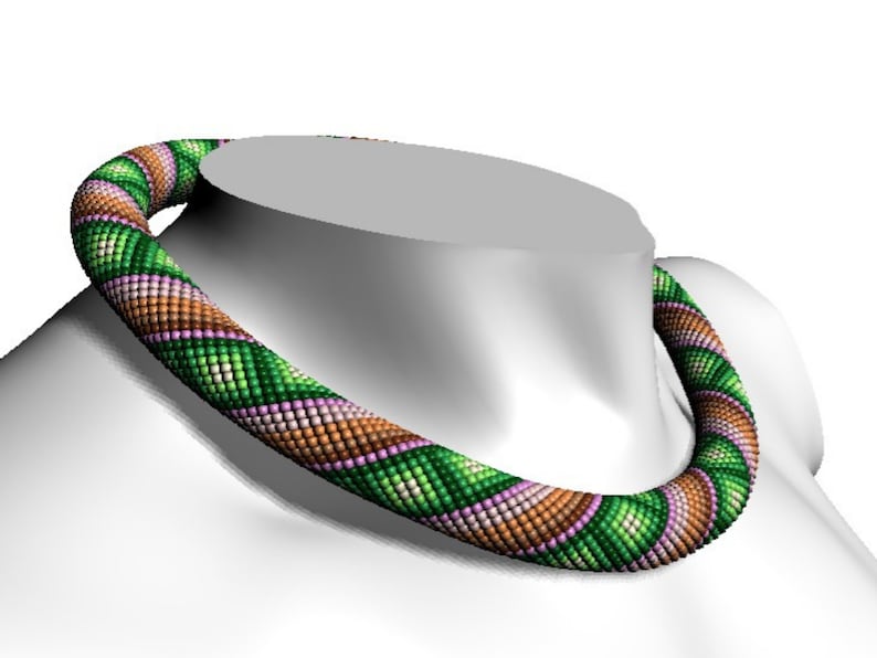 Bead Crochet PDF Pattern PDF Pattern for Bead Necklace Bead Crochet ...