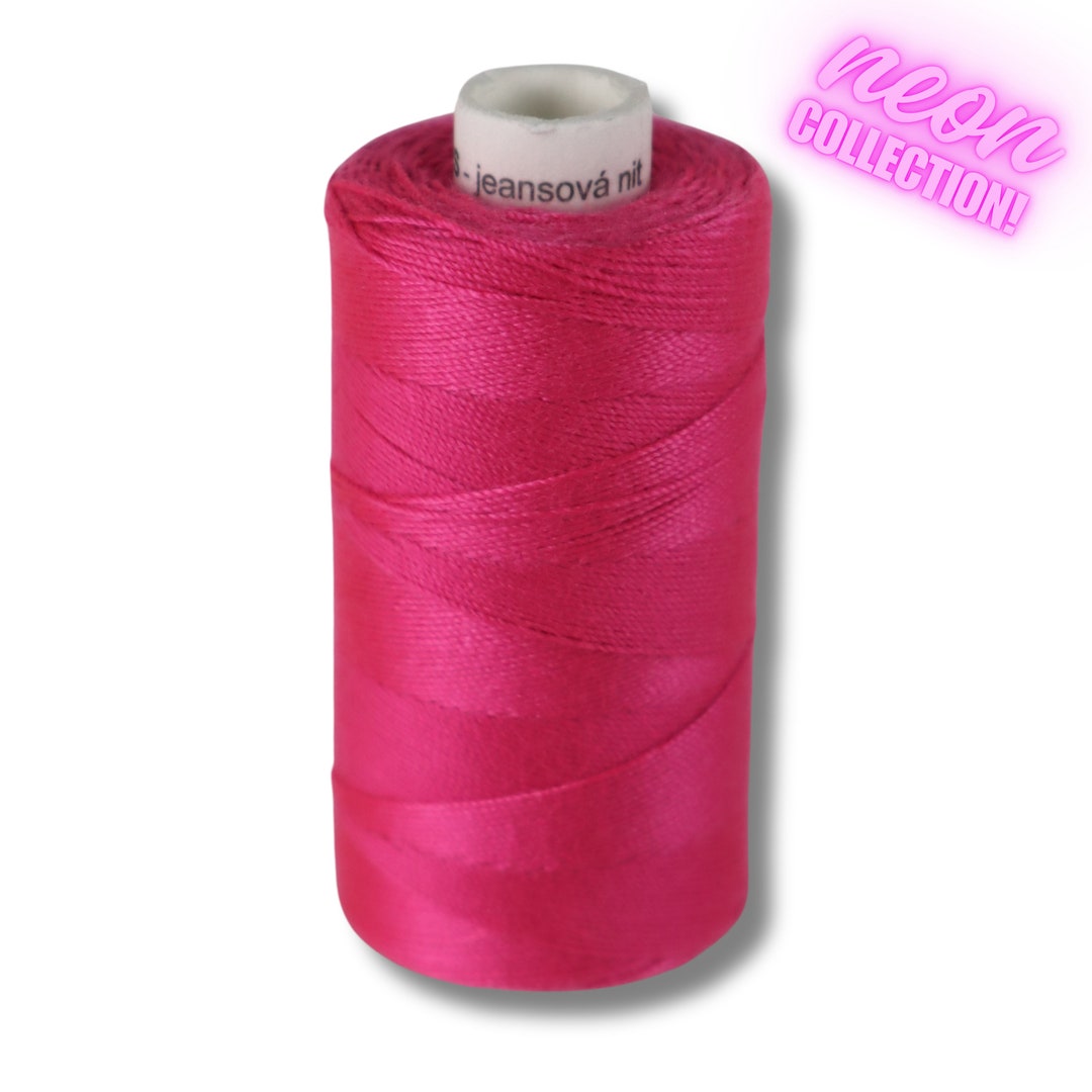 Bead Crochet Thread Neon Dark Pink Color for Small Seed Beads, for 11/0 ...