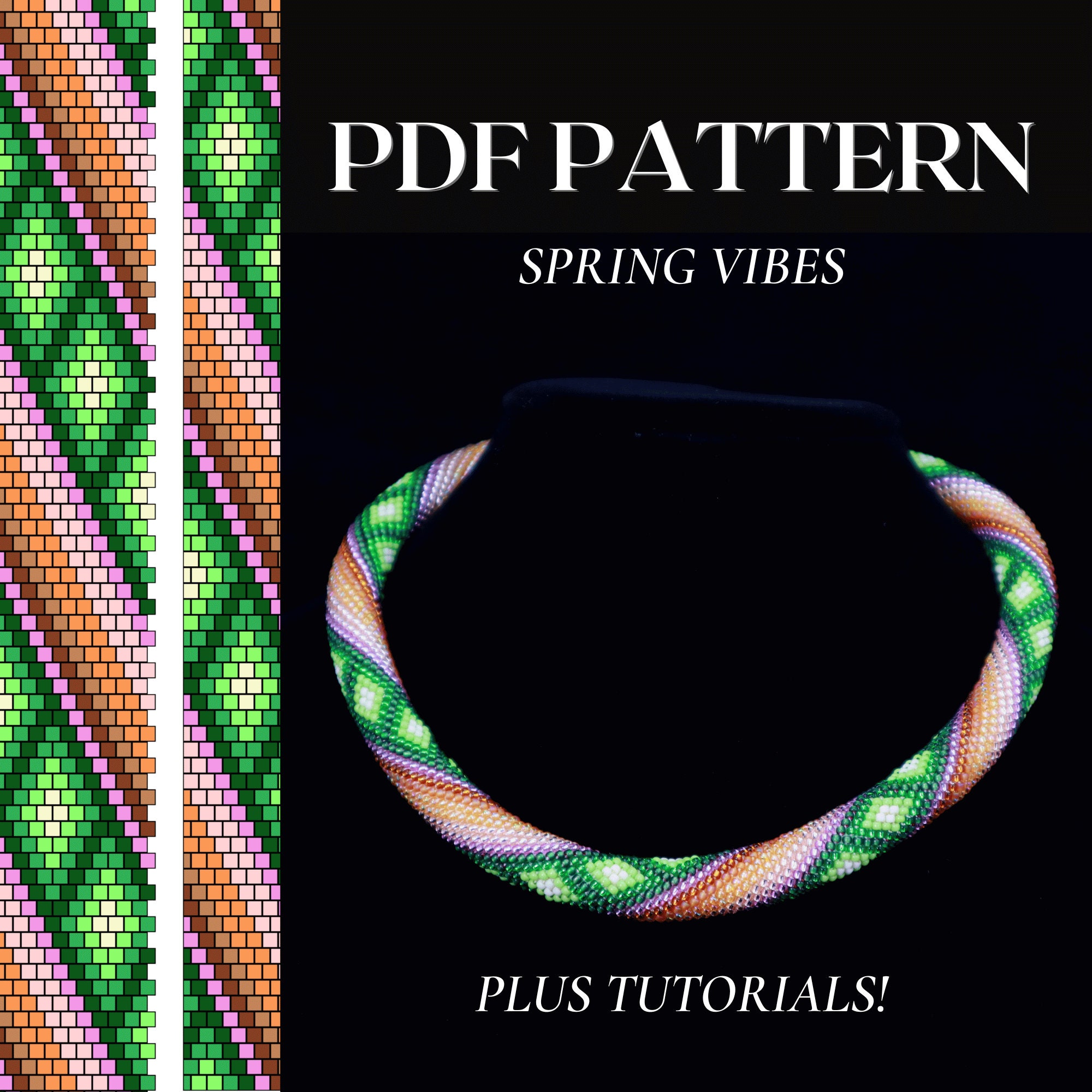Bead Crochet PDF Pattern PDF Pattern for Bead Necklace Bead Crochet ...