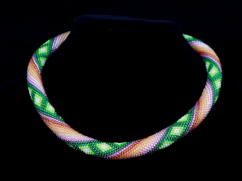 Bead Crochet PDF Pattern PDF Pattern for Bead Necklace Bead Crochet ...