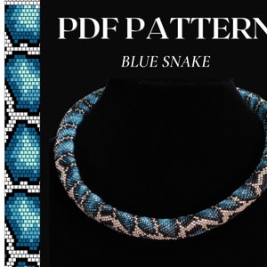 Bead Crochet PDF Pattern Blue Snake PDF Pattern for Bead - Etsy
