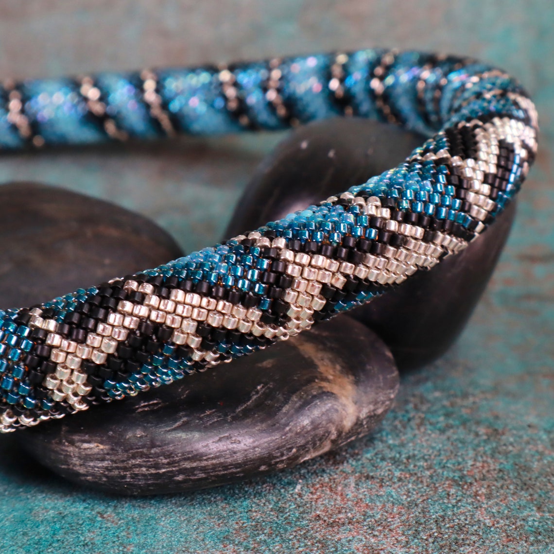 Bead Crochet PDF Pattern Blue Snake PDF Pattern for Bead - Etsy