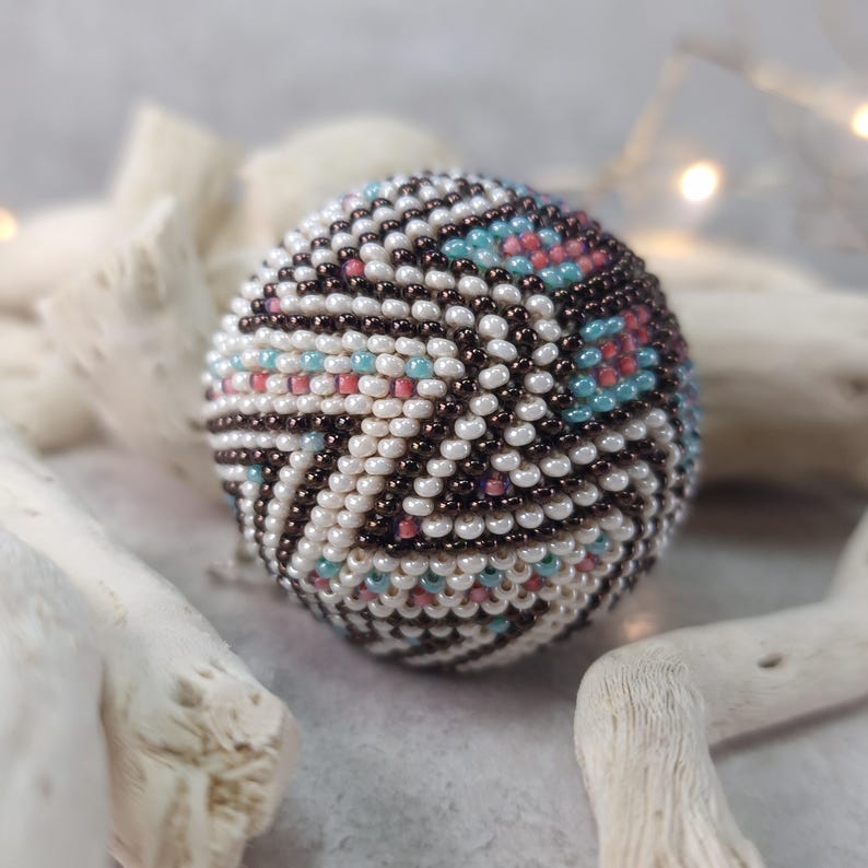 Bead Crochet Christmas Ball Vintage Winter Glow, 4cm Bead Ball PDF ...