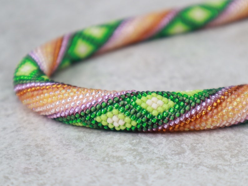 Bead Crochet PDF Pattern PDF Pattern for Bead Necklace Bead Crochet ...